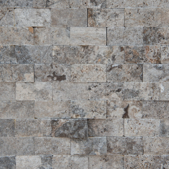 Parement Travertin - Filet Résiné - Silver - S/M/L - 2cm - Eclaté