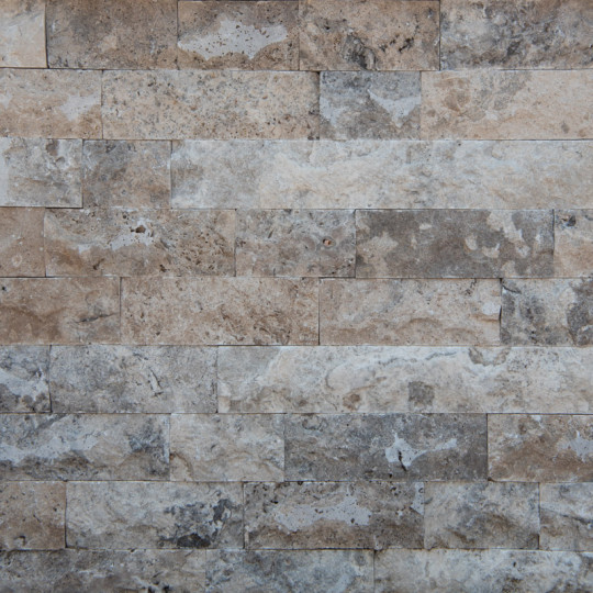 Parement Travertin - Silver - Longueur Libre 10cm - Epaisseur 2,5/3...